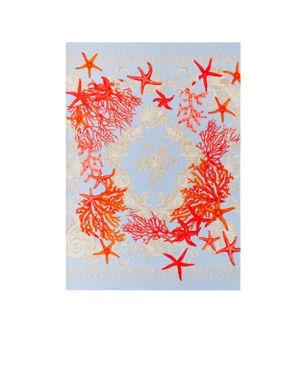 Versace Barocco Sea Towel - Blue