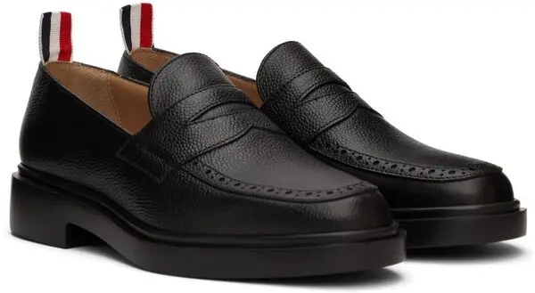 Thom Browne Penny Bar Loafers - Black