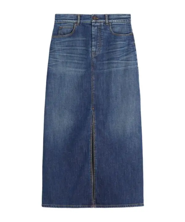 Max Mara Zarelia Denim Maxi Skirt - No