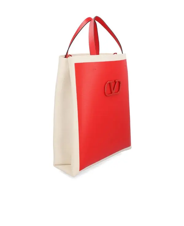 Valentino Garavani Logo Plaque Top Handle Bag - Red
