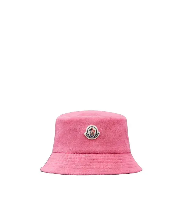 Moncler Dropped Wide Brim Bucket Hat - Red