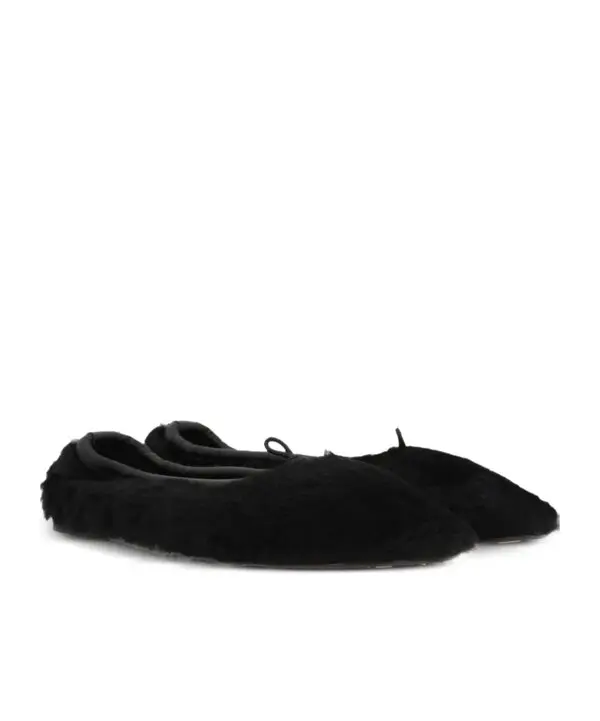 Hereu Faux-shearling Ballerina Flats