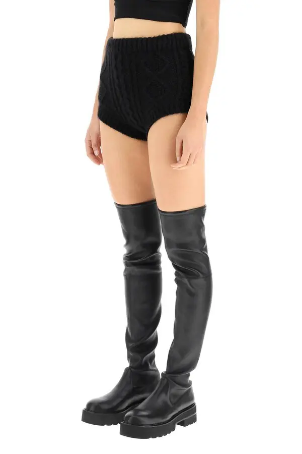 Red Valentino Cable Knit Shorts