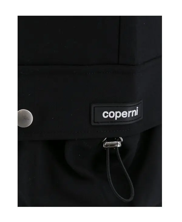 Coperni Drawstring Waist Midi Skirt With Covered Pockets And Label Badges