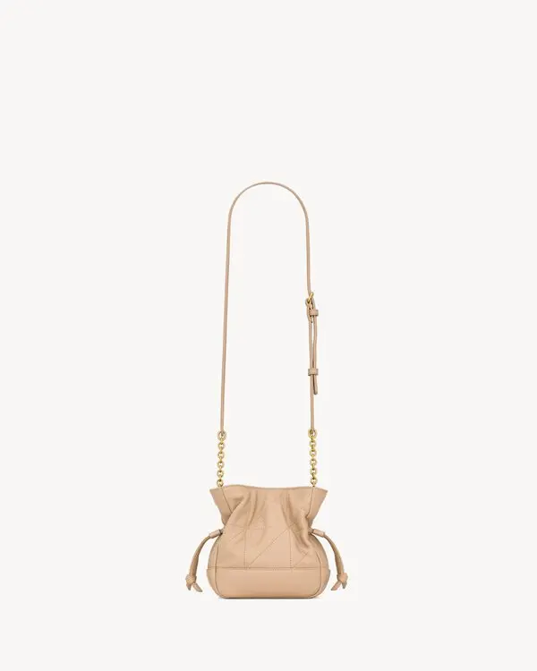 Saint Laurent Jamie Mini Lambskin Shoulder Bag - Light Beige