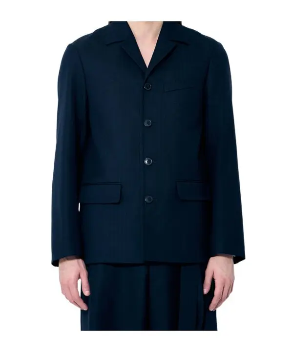 Dries Van Noten Single-breasted Jacket - Navy