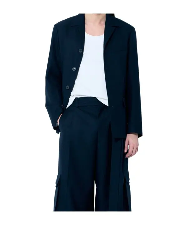 Dries Van Noten Single-breasted Jacket - Navy