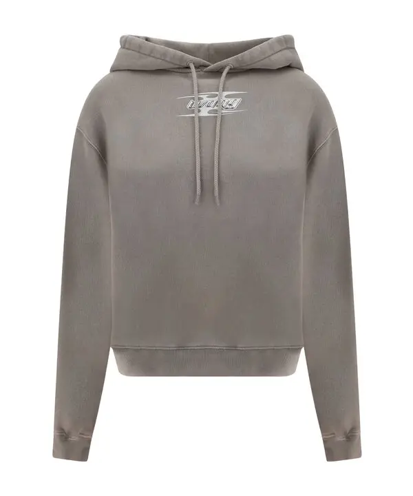Alexander Wang Blade Logo Embossed Hoodie - Gray