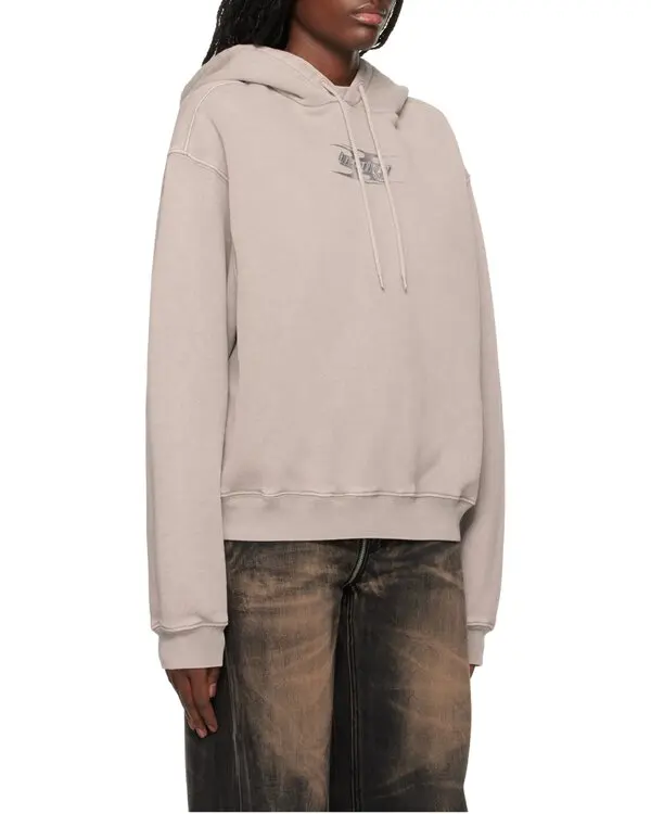 Alexander Wang Blade Logo Embossed Hoodie - Gray