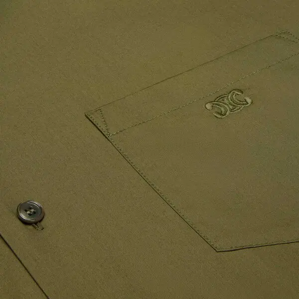 Celine Bowling Shirt In Cotton Poplin