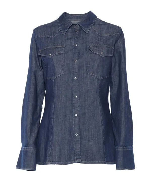 DONDUP Long Sleeved Denim Shirt - Blue