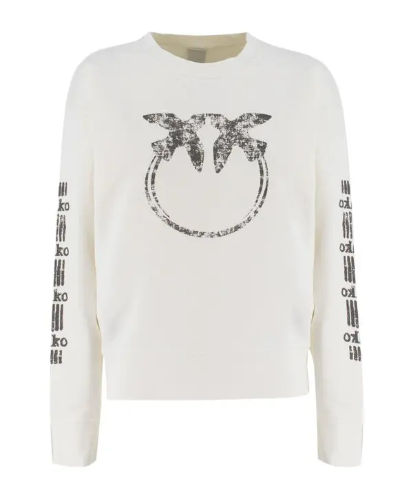 Pinko Mindelo Crewneck Sweatshirt - White