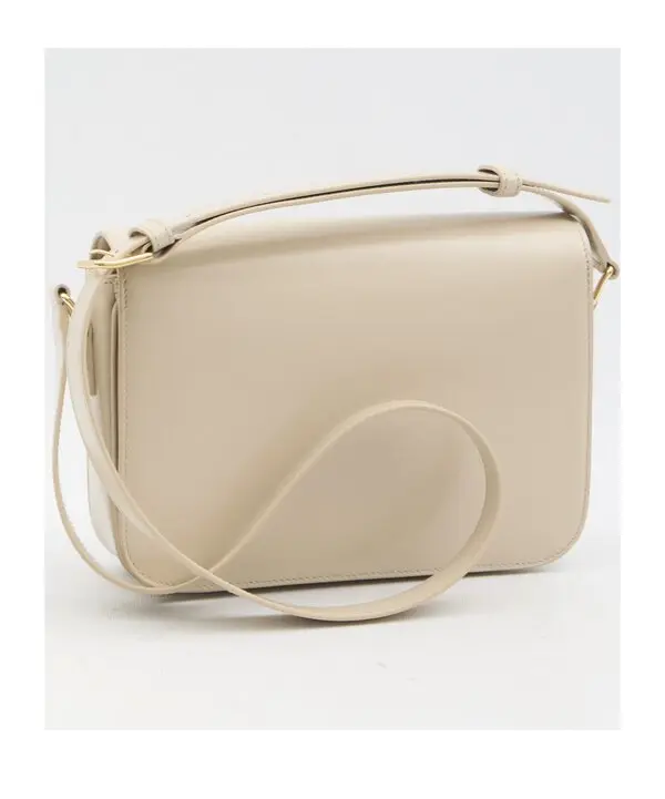 Celine Classique Triomphe Bag In Shiny Calfskin - Light Beige