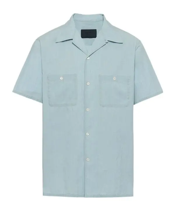 Prada Short-sleeved Button-up Shirt - Sky Blue