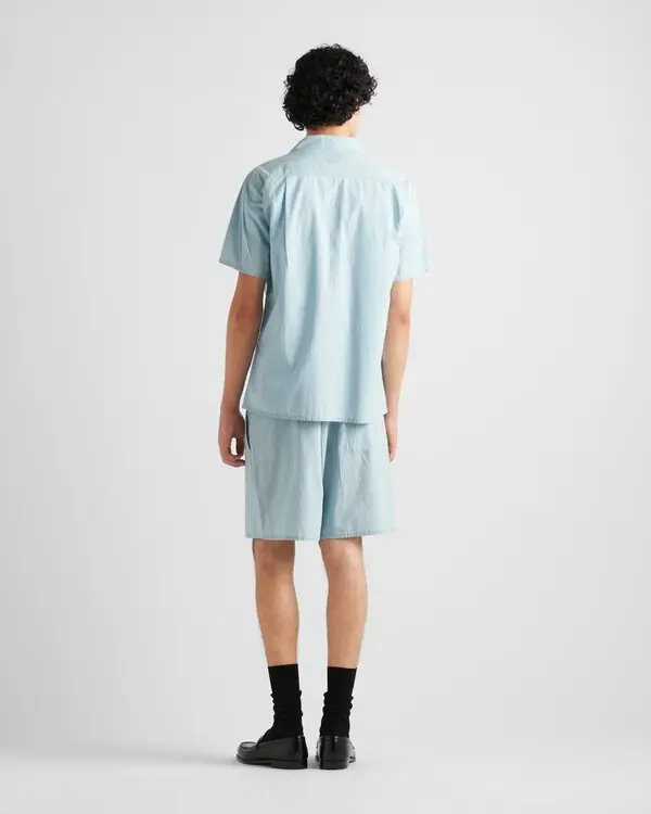 Prada Short-sleeved Button-up Shirt - Sky Blue