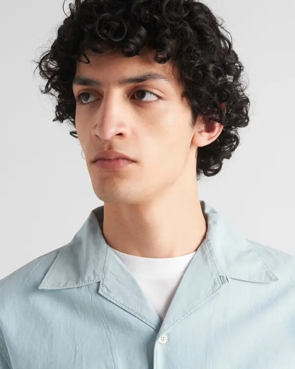 Prada Short-sleeved Button-up Shirt - Sky Blue