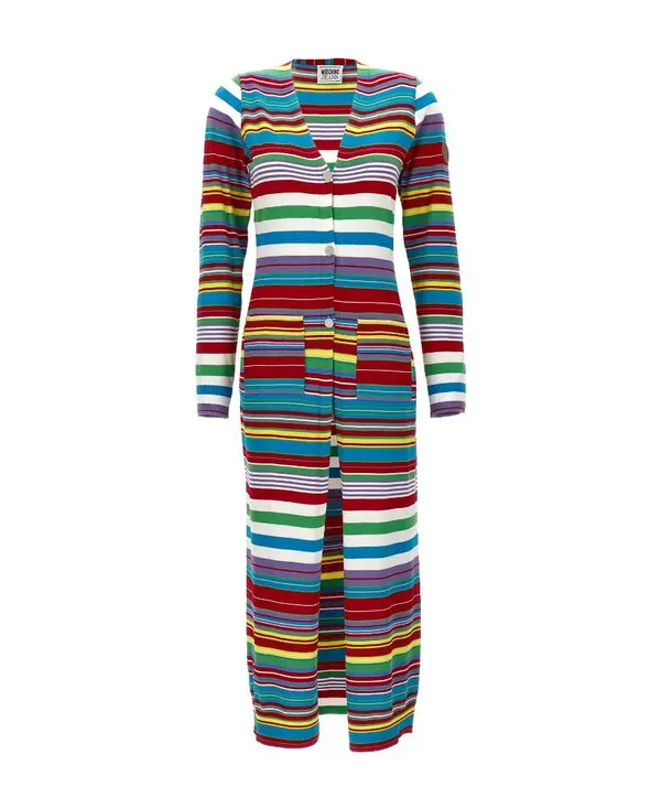 Moschino Striped Knit Long Cardigan - Multicolor