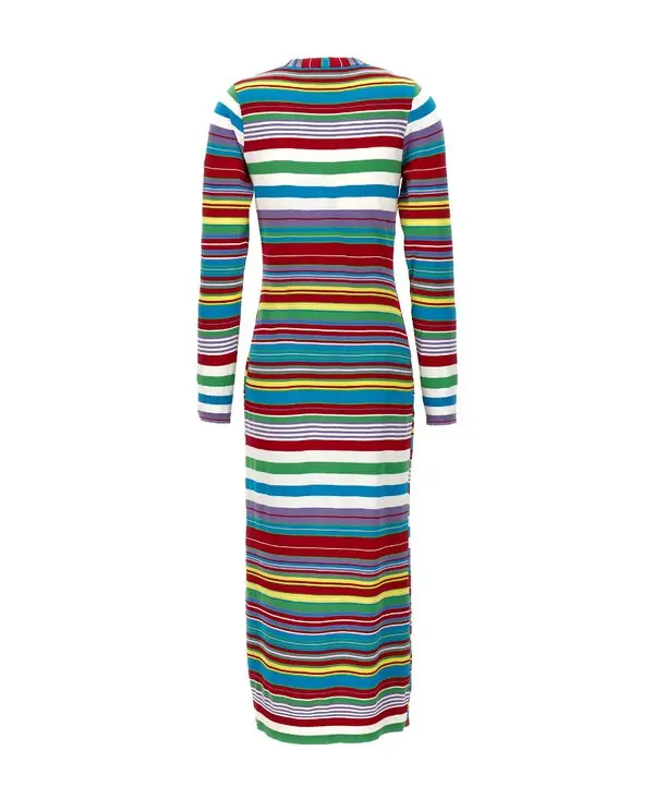 Moschino Striped Knit Long Cardigan