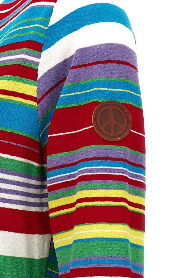 Moschino Striped Knit Long Cardigan