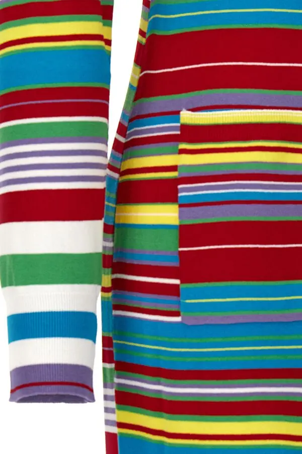 Moschino Striped Knit Long Cardigan