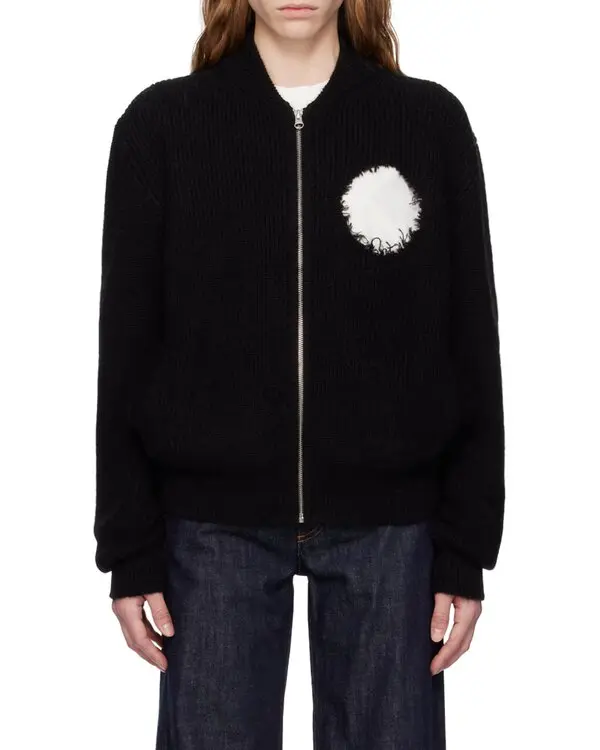 MAISON MARGIELA Distressed Zipped Knitted Cardigan