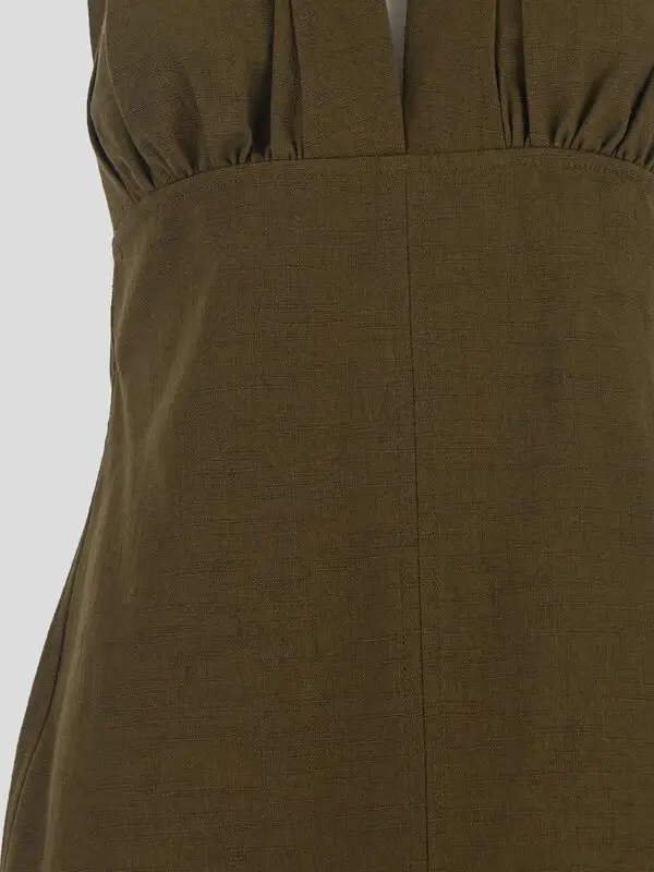 Bottega Veneta Sleeveless Halter Neck Dress With Skirt Slit