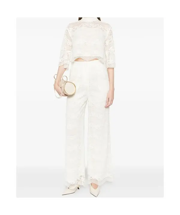 TWINSET Lace Detail Cover-up - White