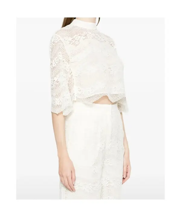 TWINSET Lace Detail Cover-up - White