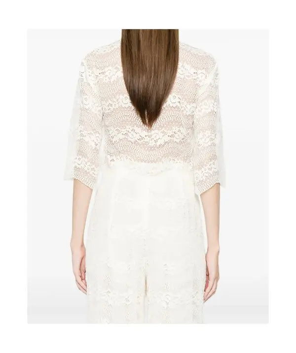 TWINSET Lace Detail Cover-up - White