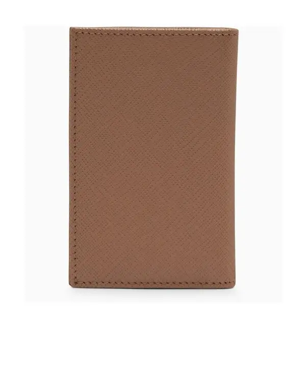 Prada Triangle Logo Bifold Wallet - Brown