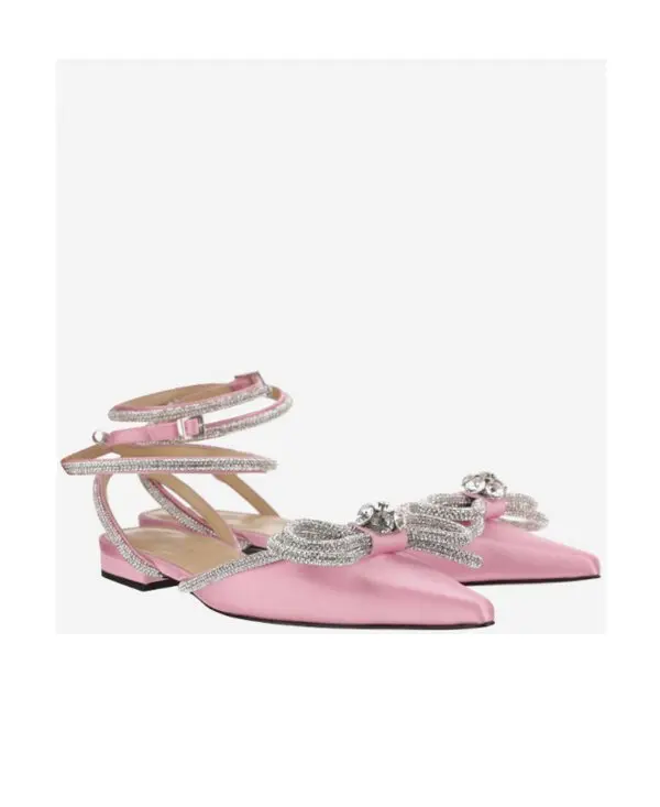 MACHMACH Pointed Bow Flat Shoes