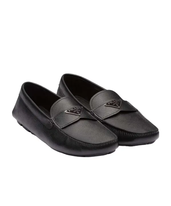 Prada Triangle Logo Loafers