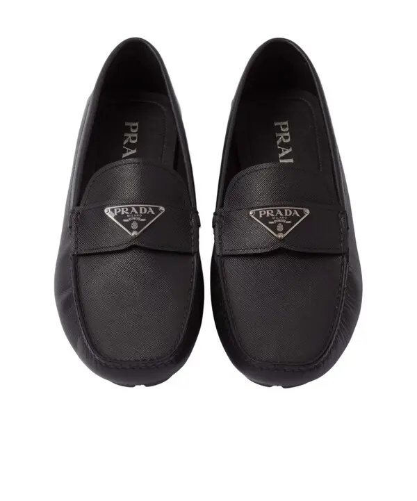 Prada Triangle Logo Loafers