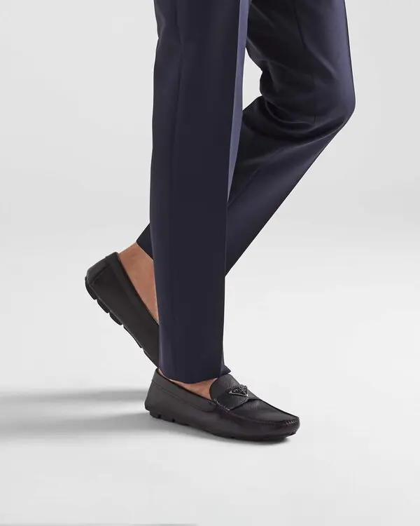 Prada Triangle Logo Loafers