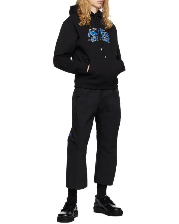 ADER ERROR Hooded Sweatshirt With Drawstring And Large Front Pocket - Black