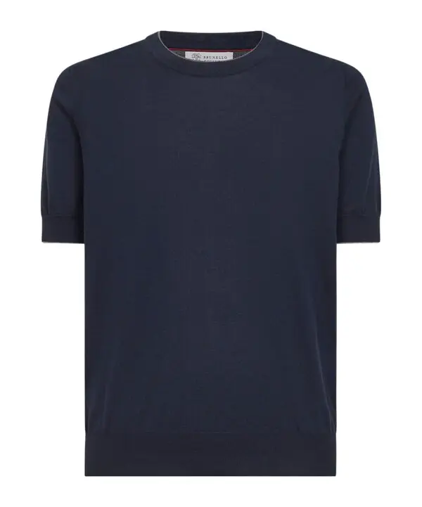 Brunello Cucinelli Ribbed Short-sleeved Jumper