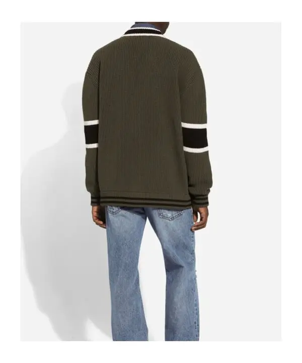 Dolce & Gabbana Dg Logo Patch Rib-knitted Cardigan