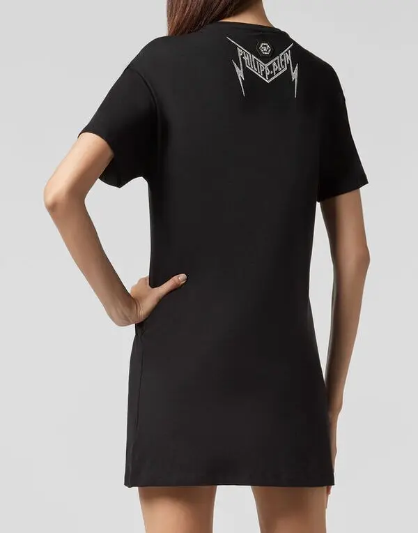Philipp Plein Skull Graphic T-shirt Dress