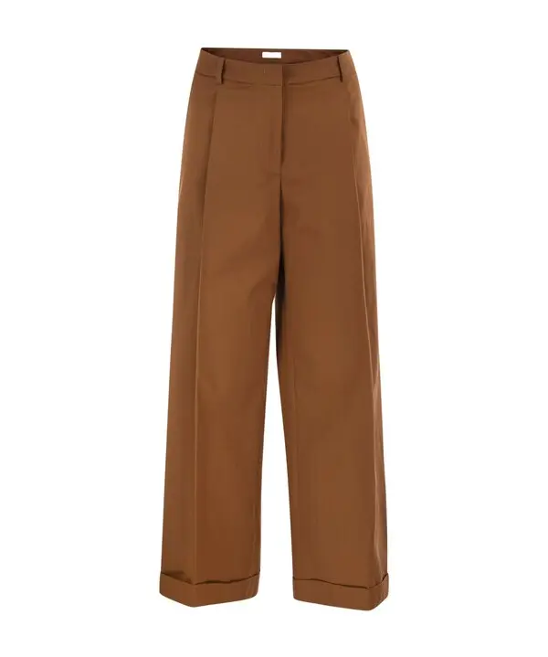 PT TORINO Cropped Wide-leg Tailored Pants