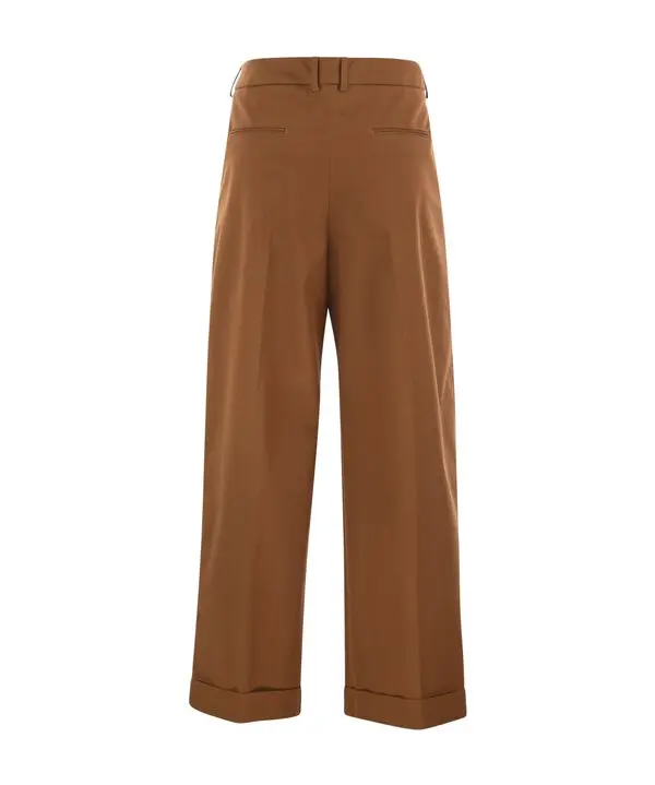 PT TORINO Cropped Wide-leg Tailored Pants