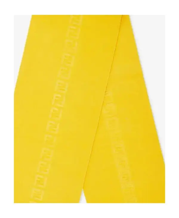 Fendi Logo Embossed Fringed Scarf