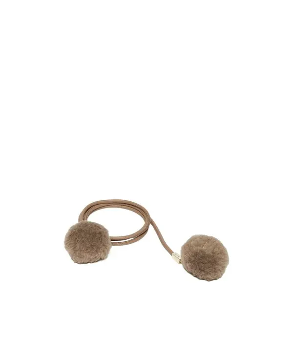 Max Mara Pom Pom Tubular Belt - Brown