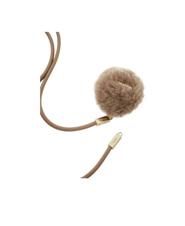 Max Mara Pom Pom Tubular Belt - Brown
