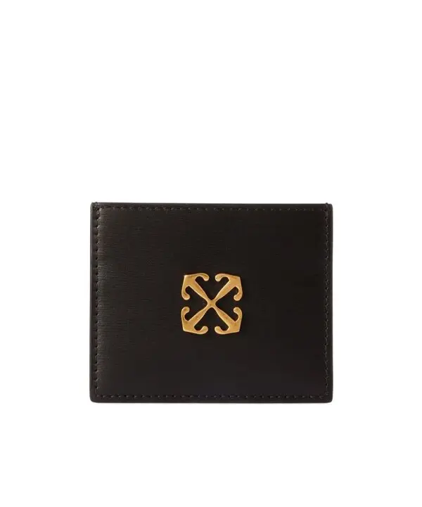 Off-White Jitney Leather Card Holder - Black