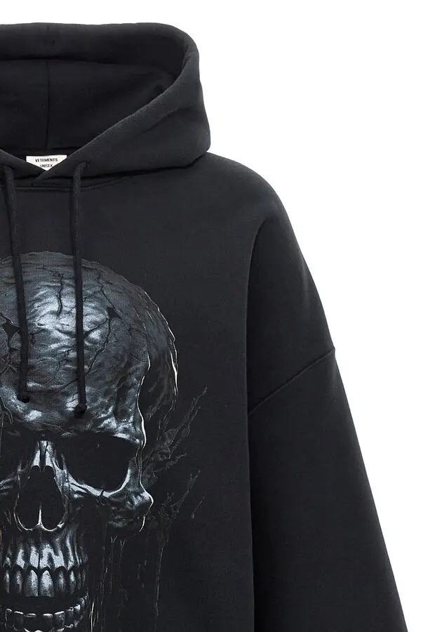 Vetements Oversized Skull Printed Hoodie