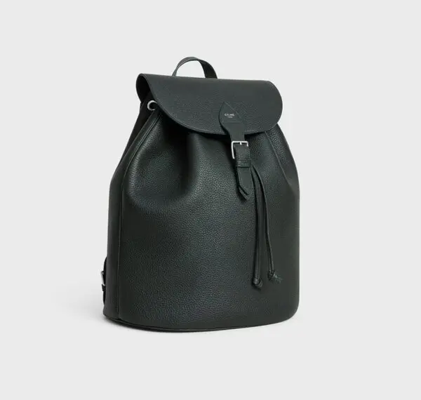 Celine Large Folco Backpack In Grained Calfskin