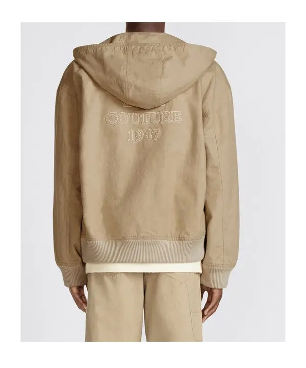Dior Embroidered Logo Zip-up Hoodie