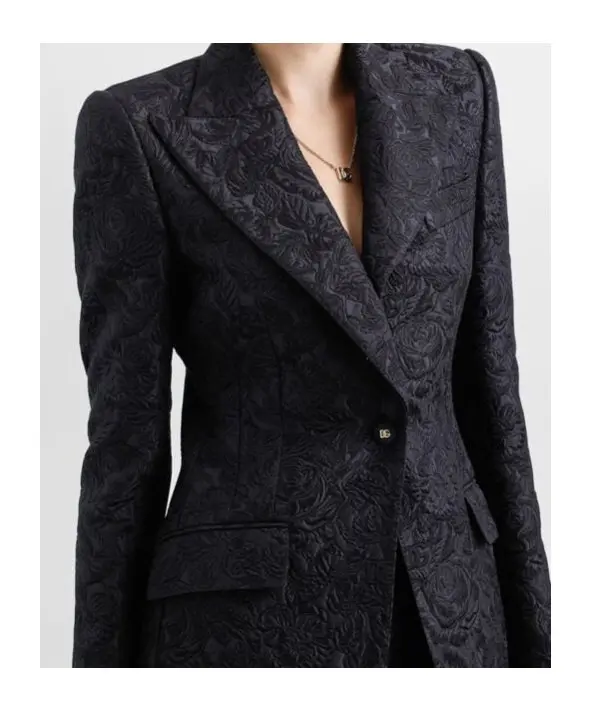 Dolce & Gabbana Floral Jacquard Single-breasted Blazer