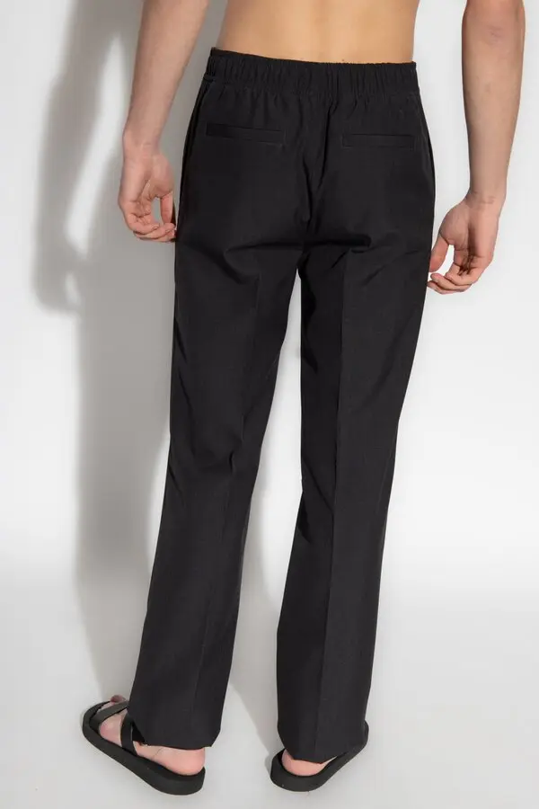 Givenchy Wool Trousers With Distressed Knee Detail - Black