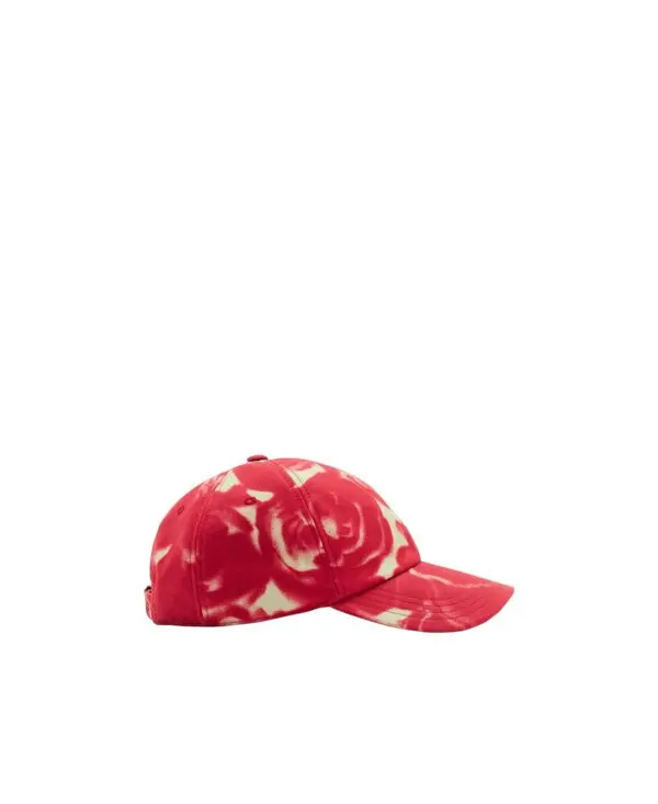 Burberry Rose Print Cotton Baseball Cap - Red
